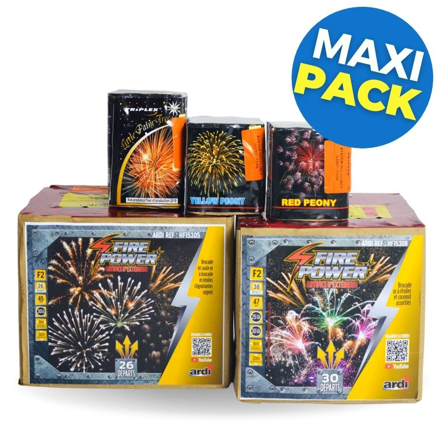 Maxi Pack 5 feux d'artifice Fire Power | France Effect