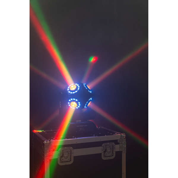 Lyre DMX à leds RGBW 4-en-1 avec 8 annaux lumineux - Ibiza | France Effect