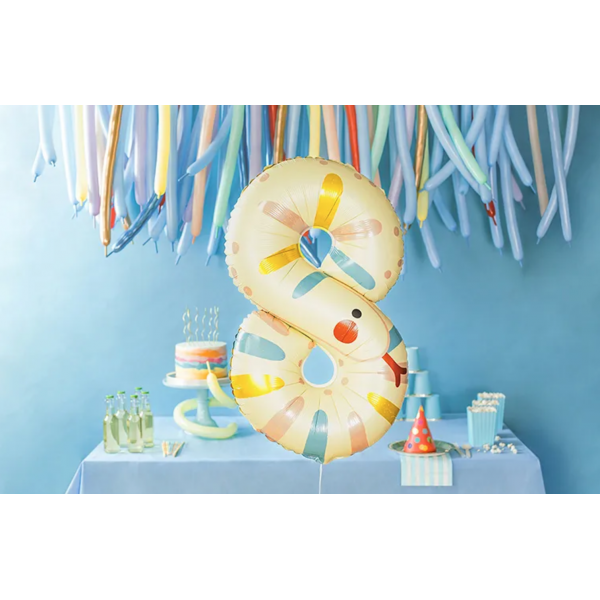 Ballon Serpent aluminium - Chiffre 8 | France Effect
