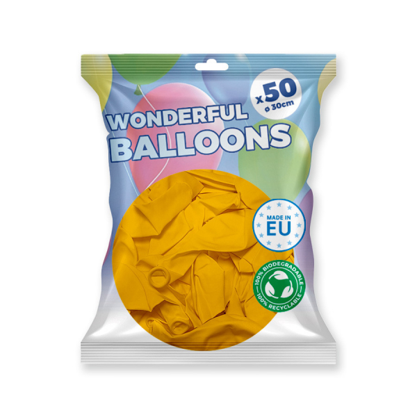 Ballons de baudruche Moutarde - 30 cm | France Effect