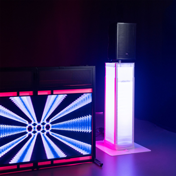Totem DJ avec sacoche et lycra noir et blanc - DJP170 - Vonyx | France ...
