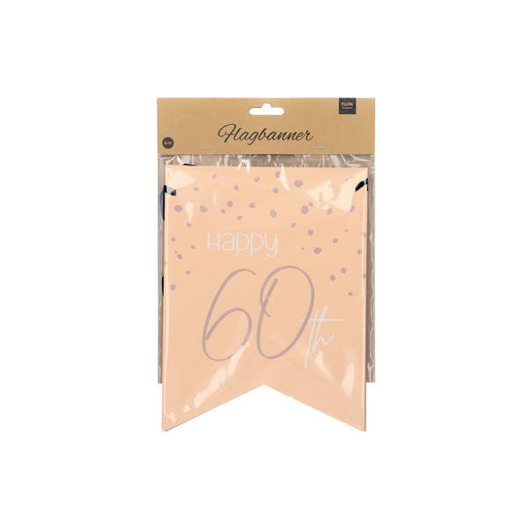 Fanions rose blush anniversaire 60 ans | France Effect