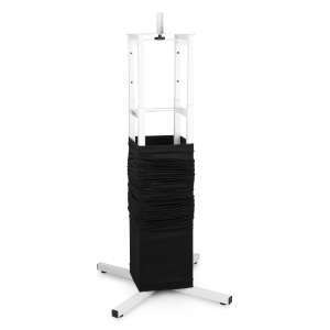 Totem DJ avec sacoche et lycra blanc / noir, lot de 2 | France Effect